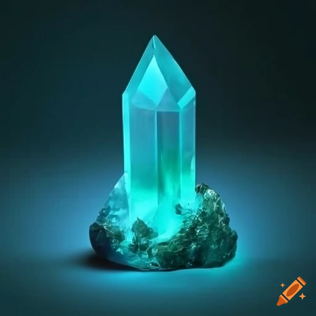 Glowing crystal on Craiyon