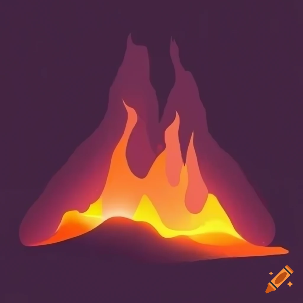 Minimalistic depiction of a firestorm