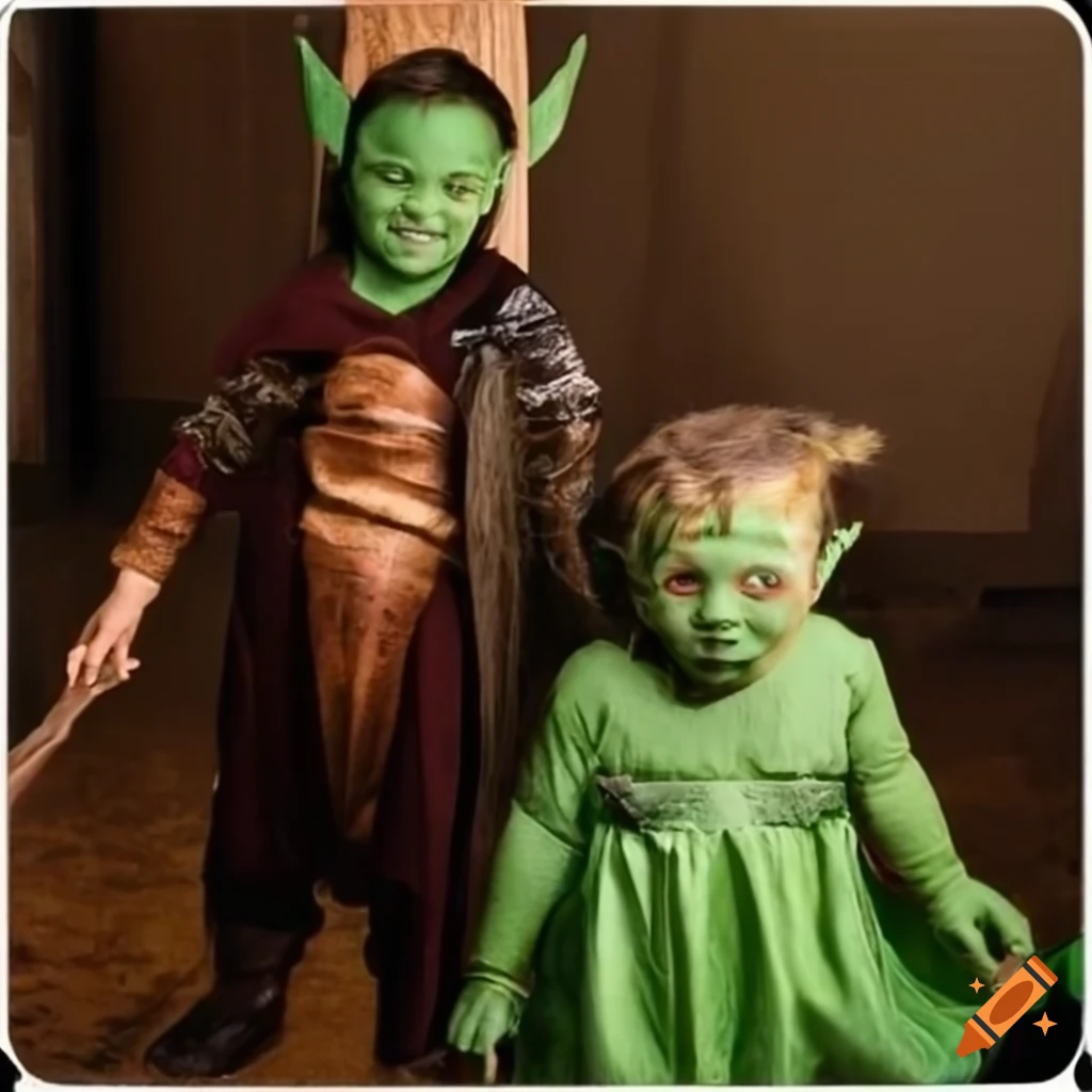 Children dressed as orcs