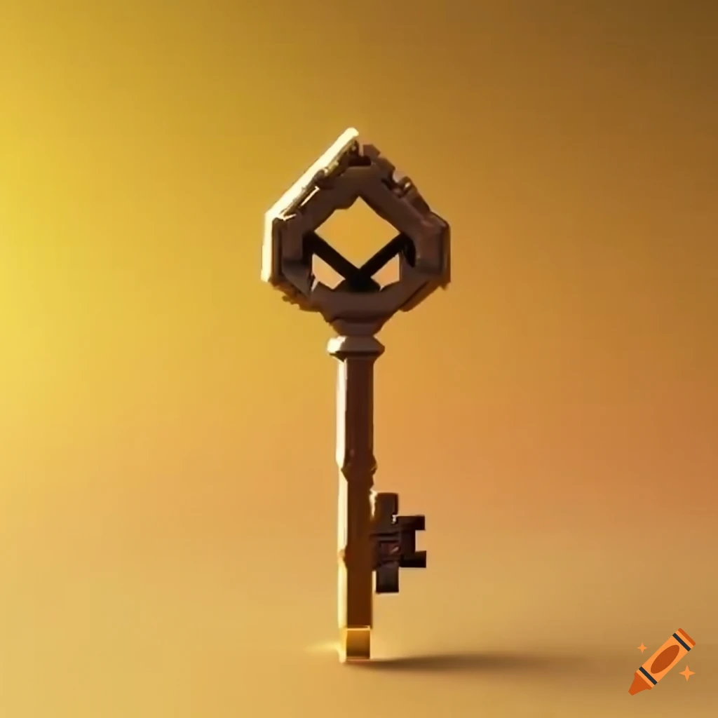 Golden key in the style of zelda 64