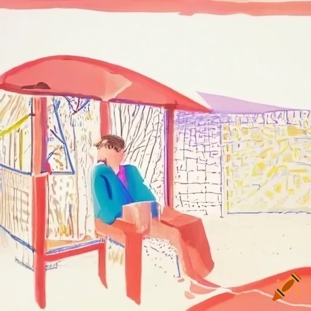 Unique spatial structure inspired by david hockney on Craiyon