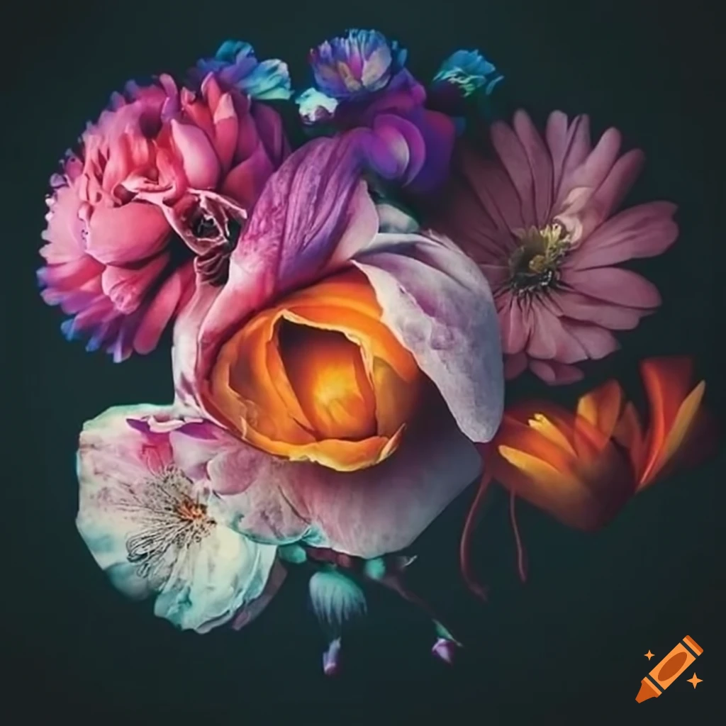 Collage of birth flowers for november, january, and april