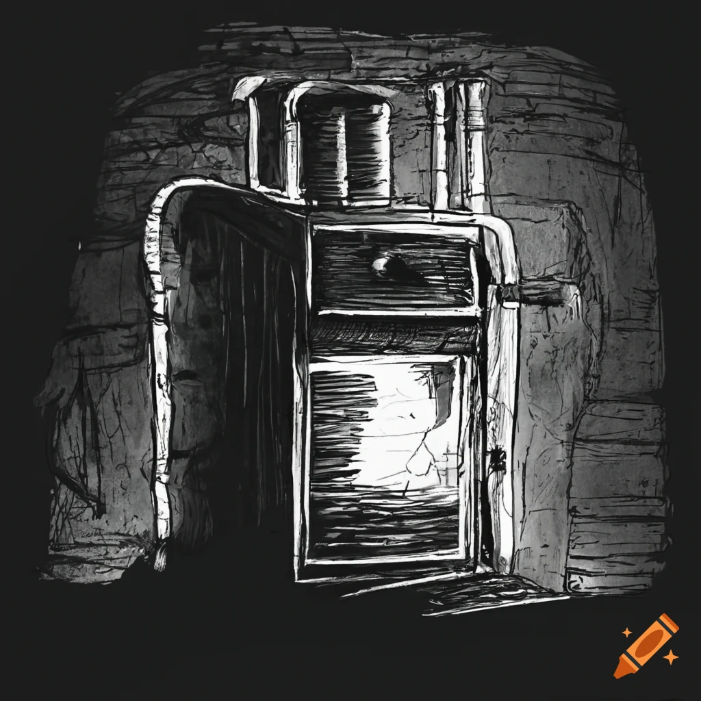 Drawing of a basement furnace