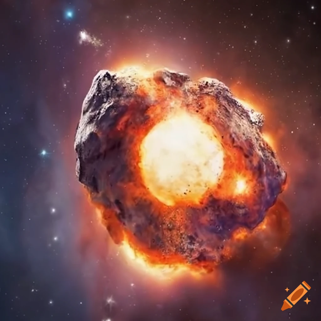 Exploding asteroids in space