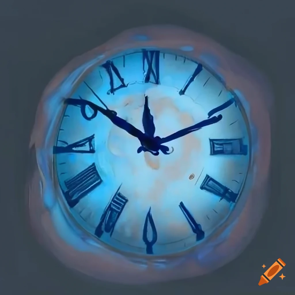 Blue ghost clock