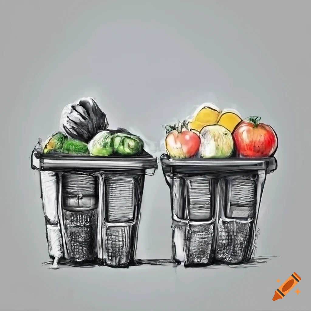 Food waste in supermarket bins