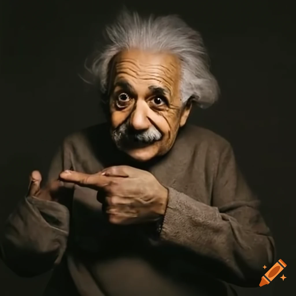 Portrait of albert einstein with a smile