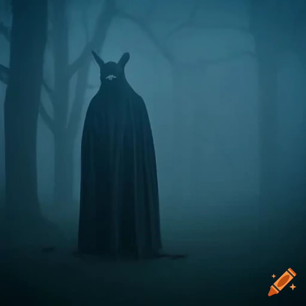 Image of masked figures in the fog