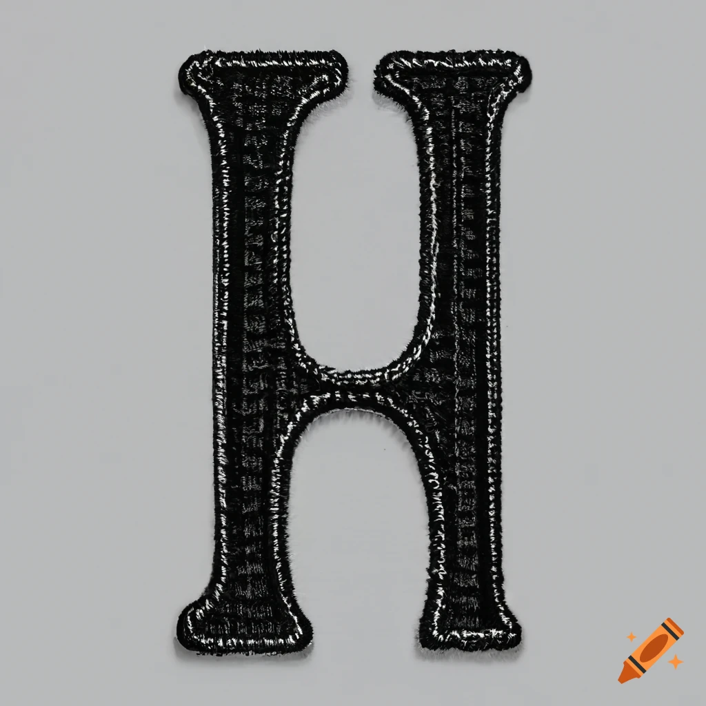 Black patch letter graphic design