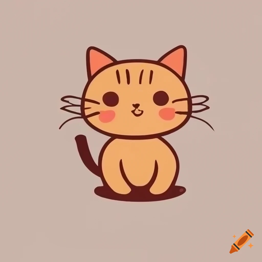 Minimalist cat logo design badge stickers icons