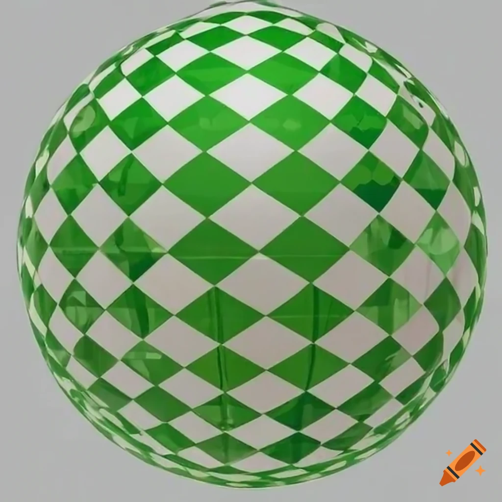 Green checkered ball