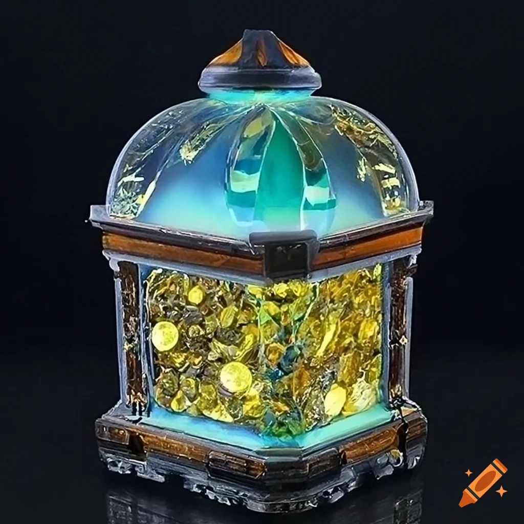 Intricate translucent marble sculpture on Craiyon