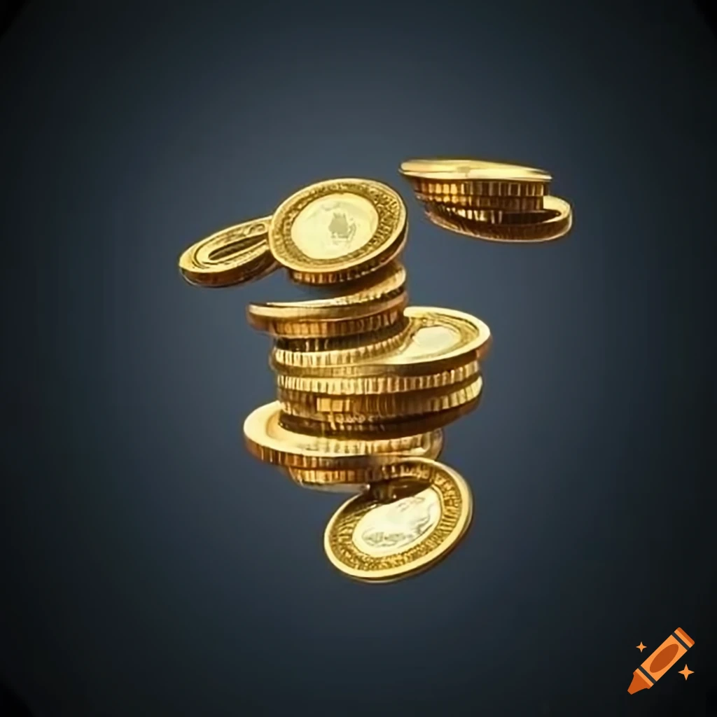 Coins in mid-air on Craiyon