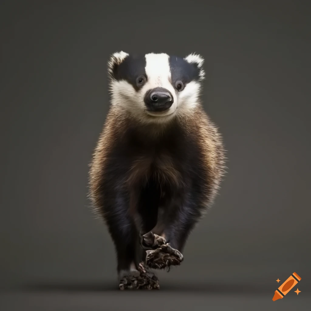 Running badger in the wild on Craiyon