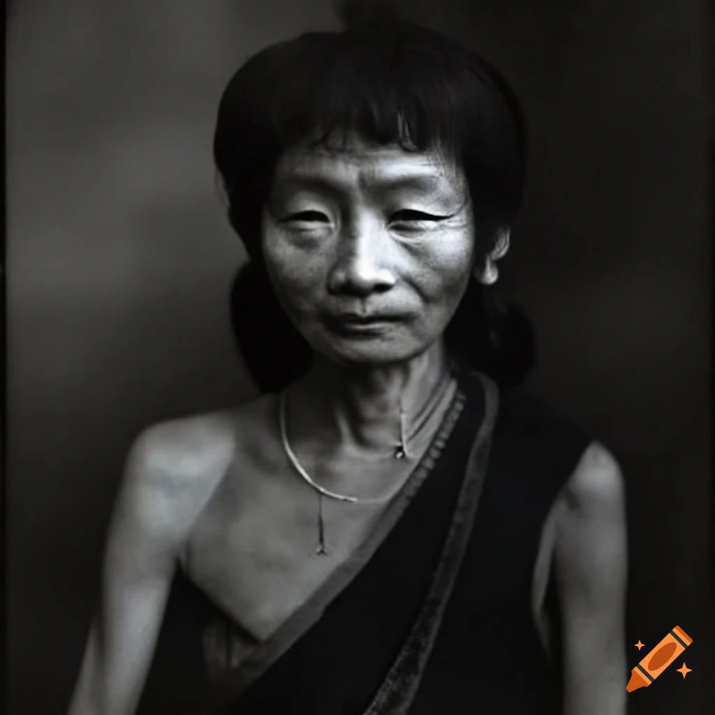 Black and white photo of impoverished people in 19th century japan