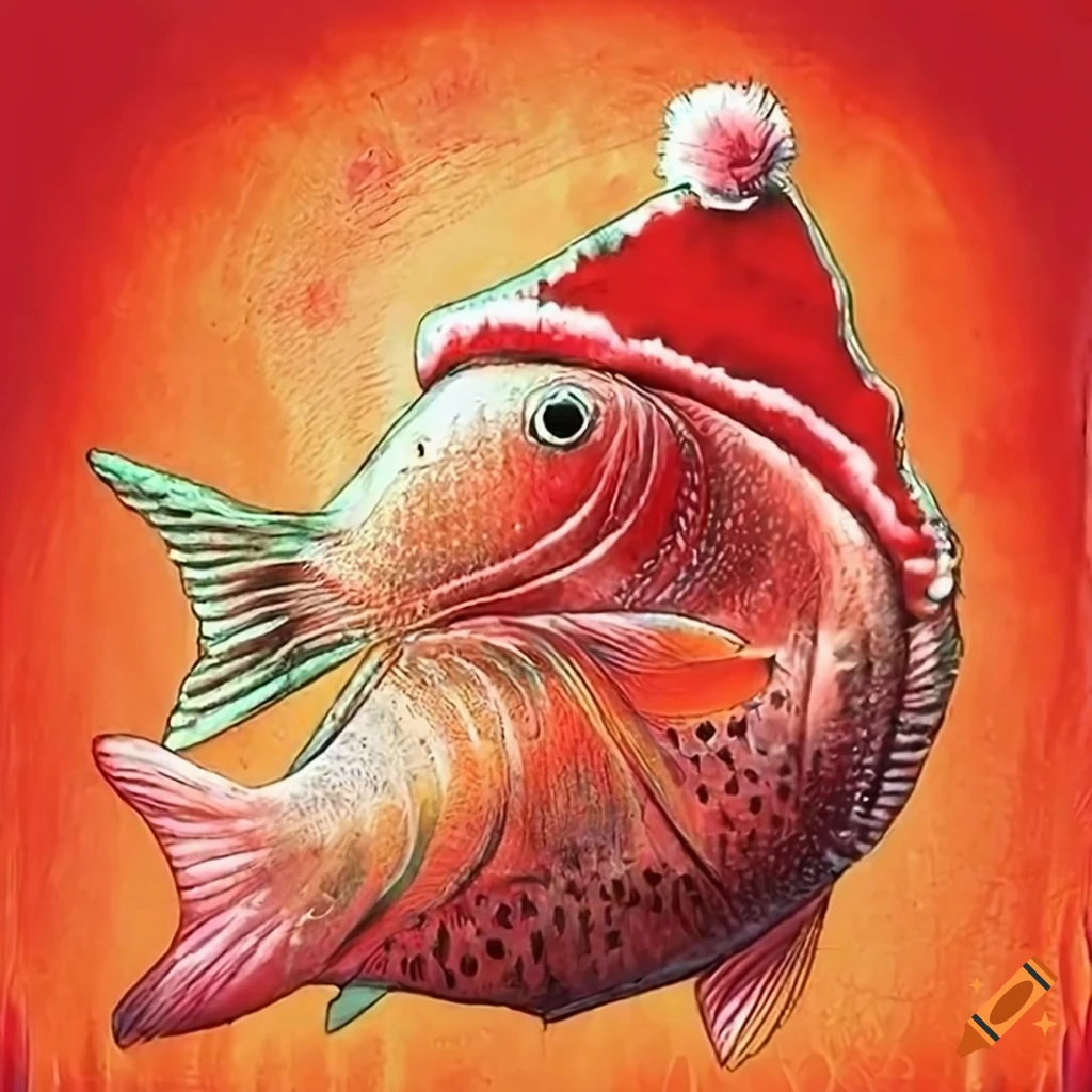 Traditional art of a festive fish