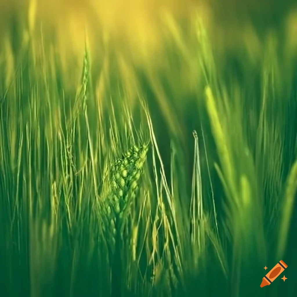 Abundant greenery with rye plants and onions on Craiyon