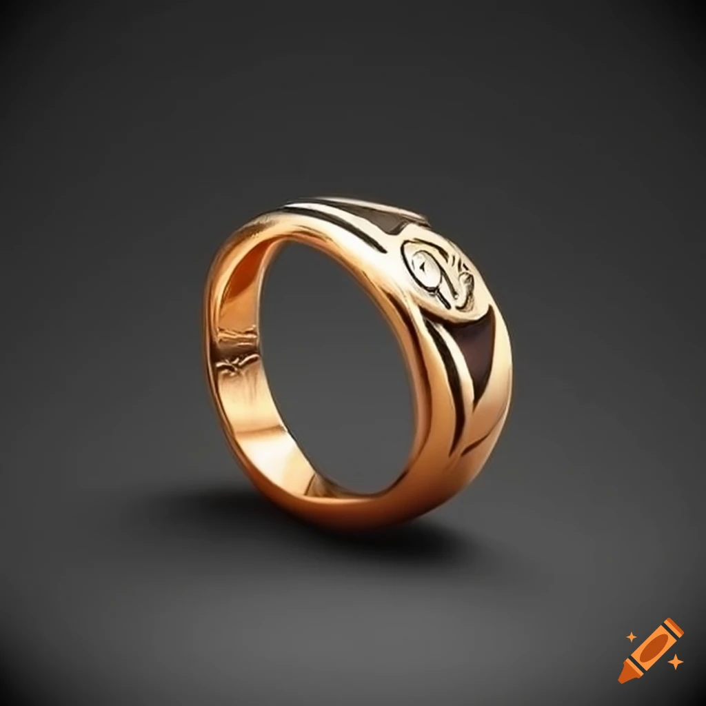 Men's ring with meaningful symbol