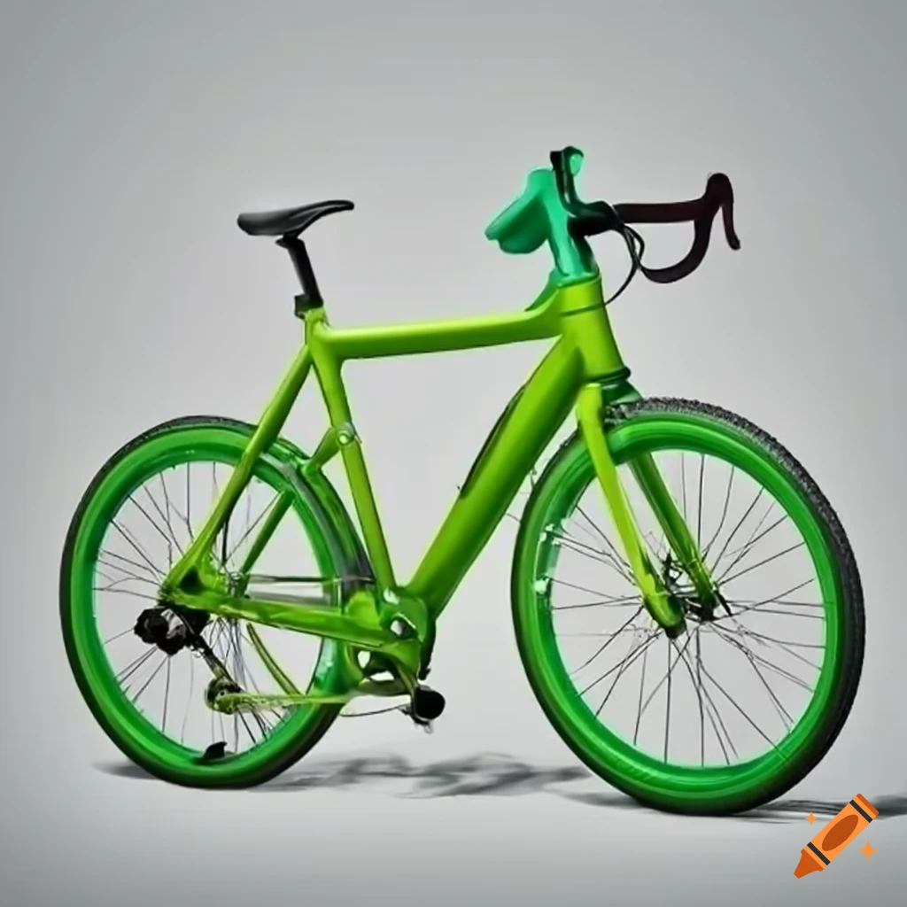 Green sports bicycle