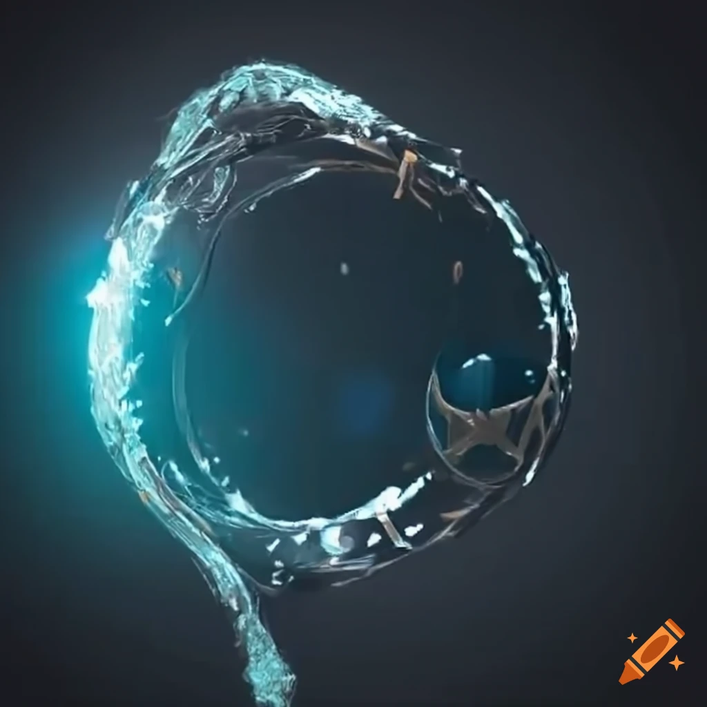 Digital art of arrows shooting at a glowing orb on Craiyon