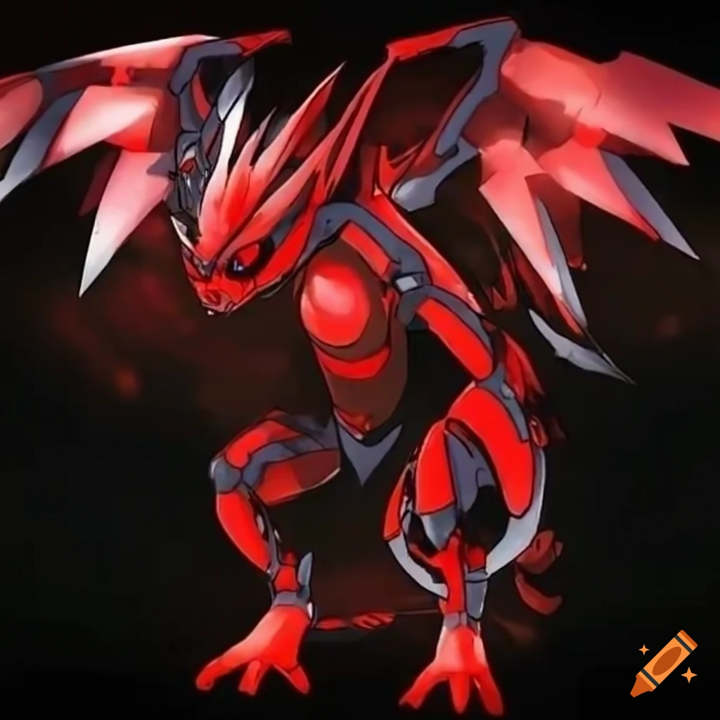 Image of a fierce robotic monster pokemon