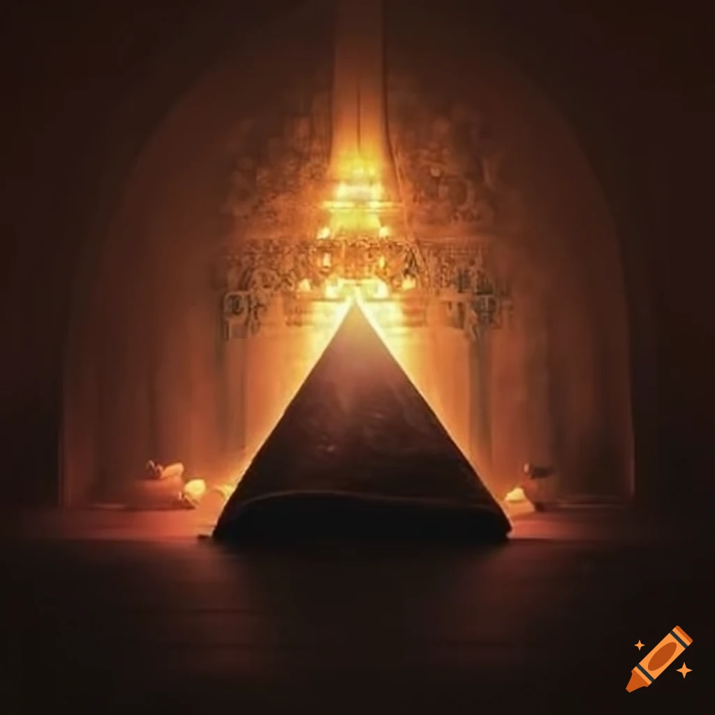 Artistic depiction of a triangle reading the bible on Craiyon