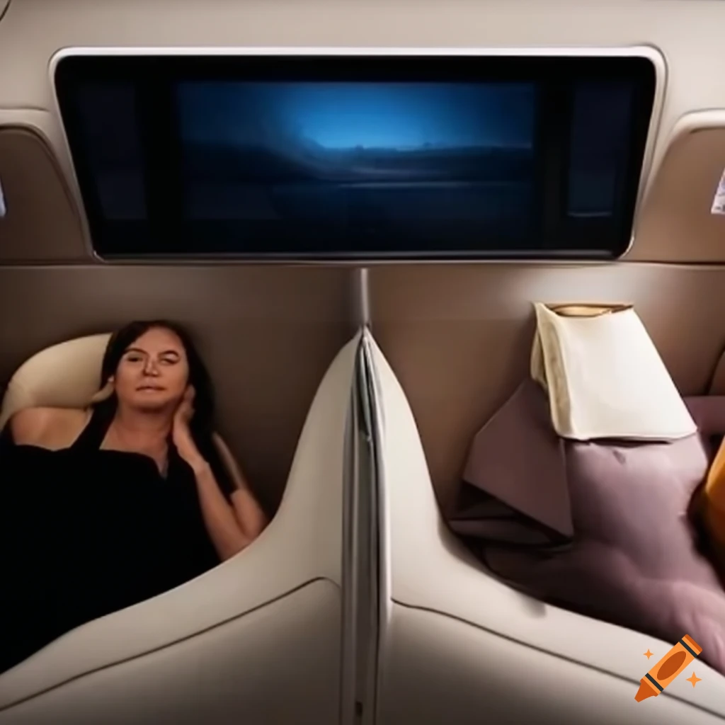 Image of a luxurious business class cabin
