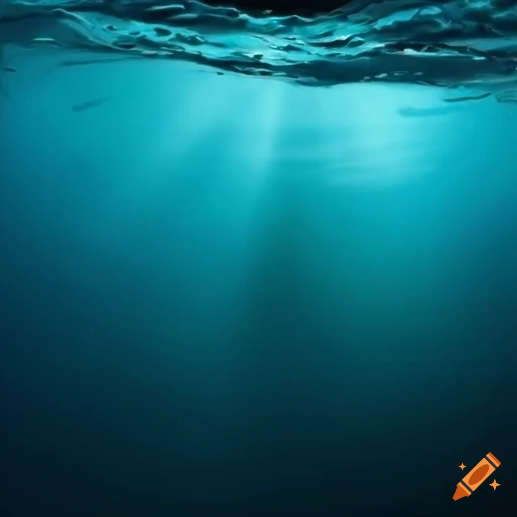 Oceanic underwater scene in oil painting style