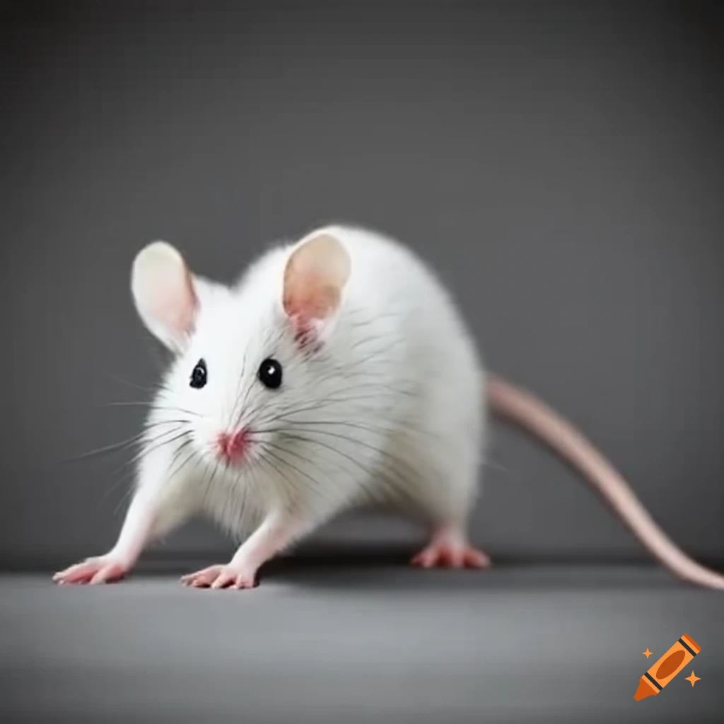 White mouse navigating through a maze