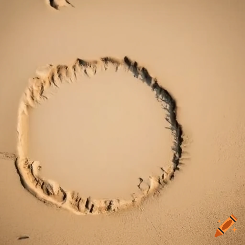 Letter a written in the sand