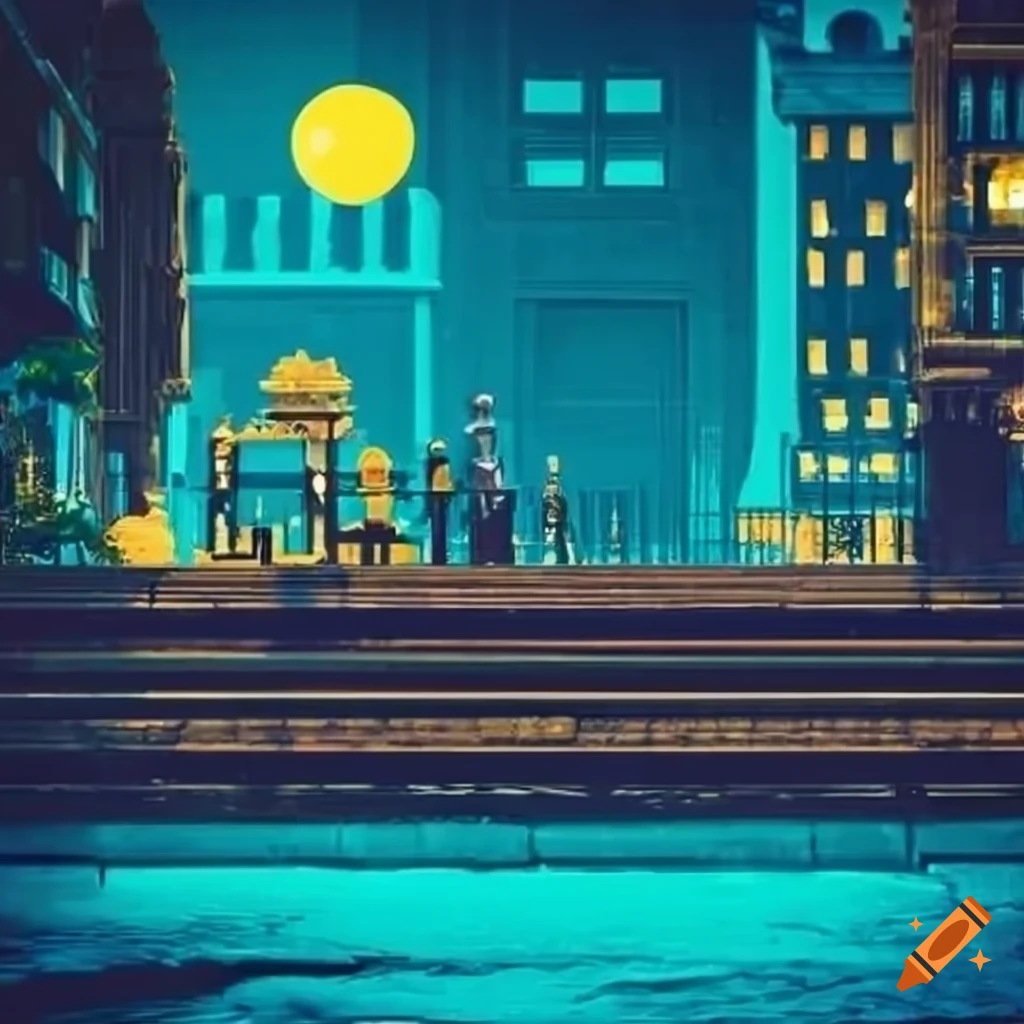 Vintage style game background of covent garden in london