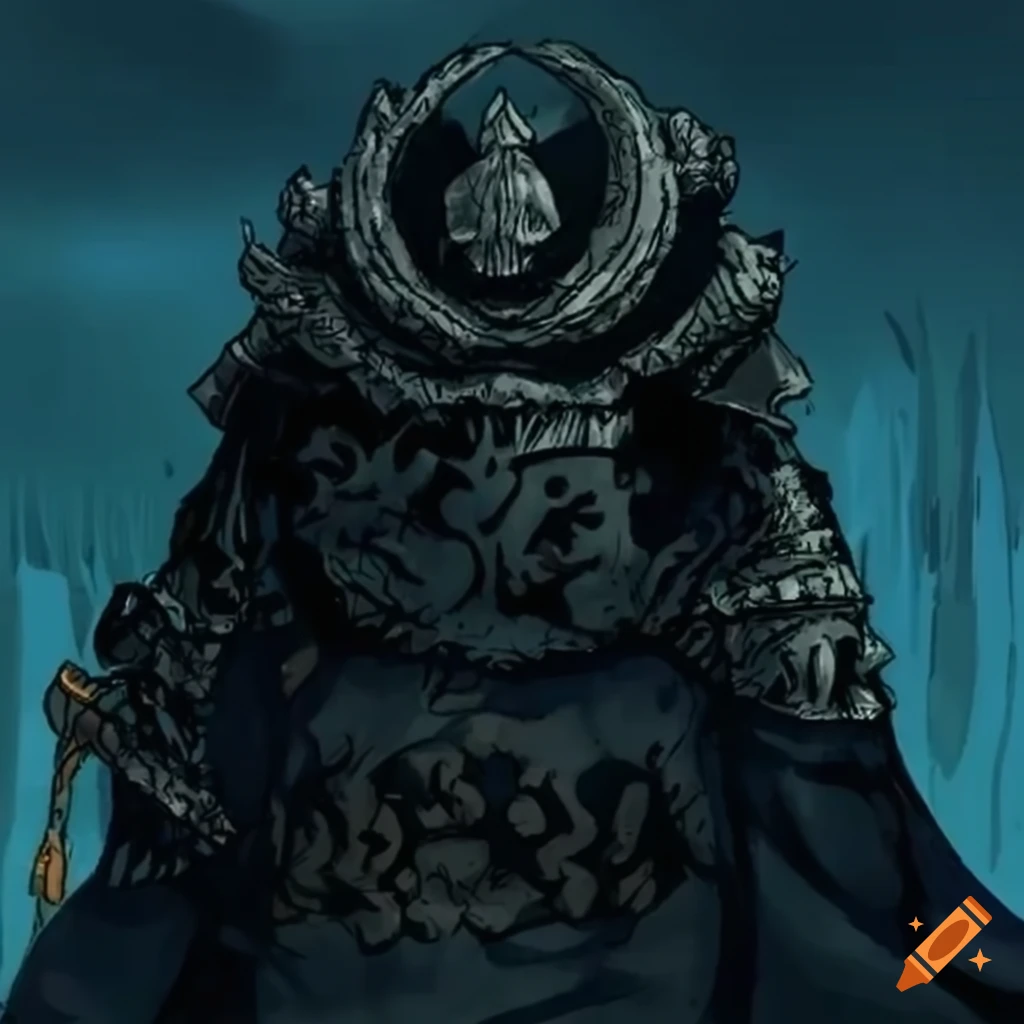 Dark souls boss in 90s ova ghibli style