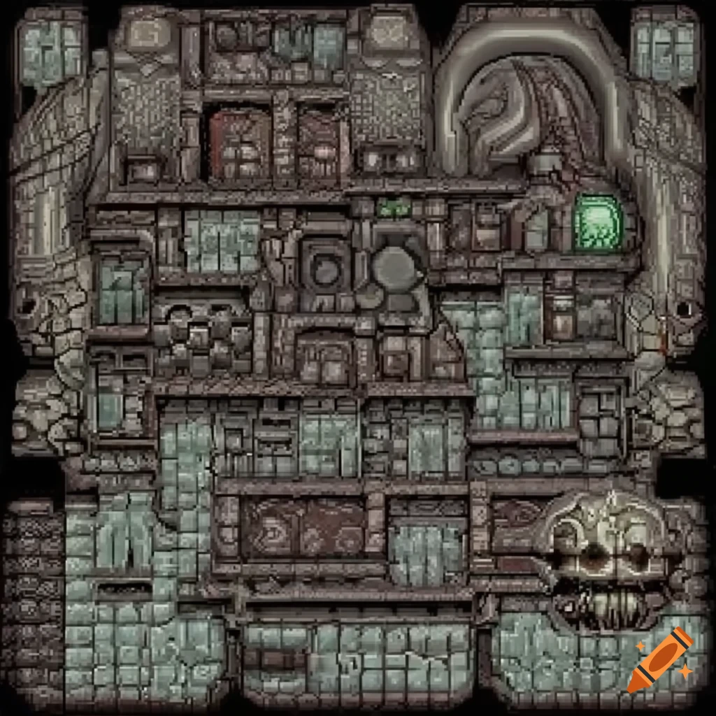 2d game tile with giger-inspired alien creature