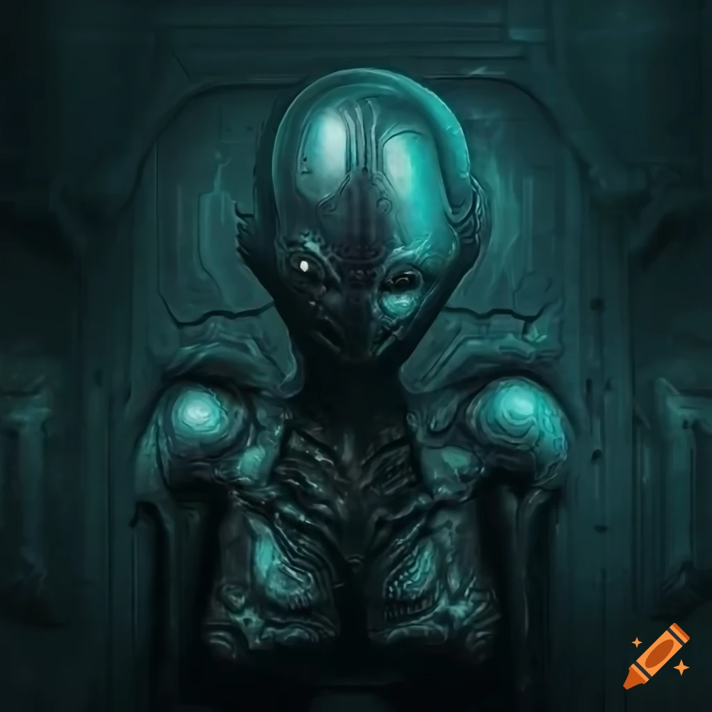 Desiccated alien in a 2d metroid game