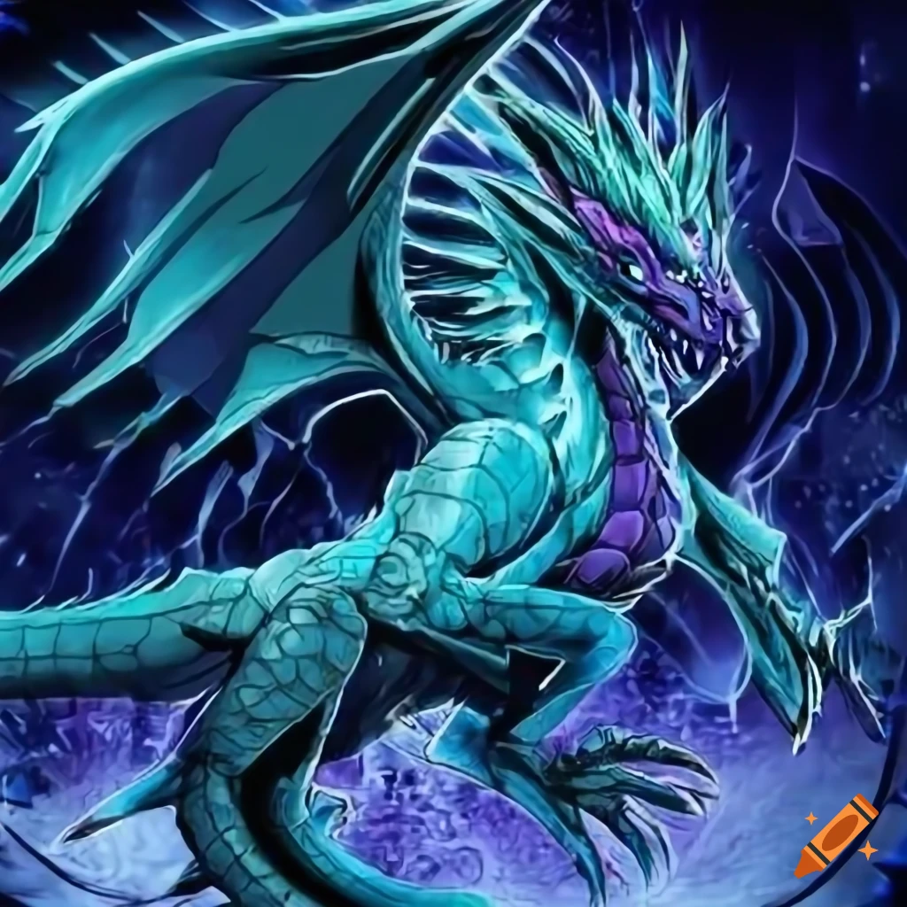 Illustration of water kingdom x dimensional dragon