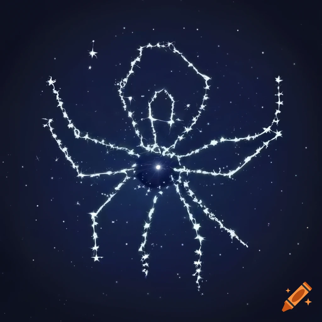 Spider-shaped constellation of stars