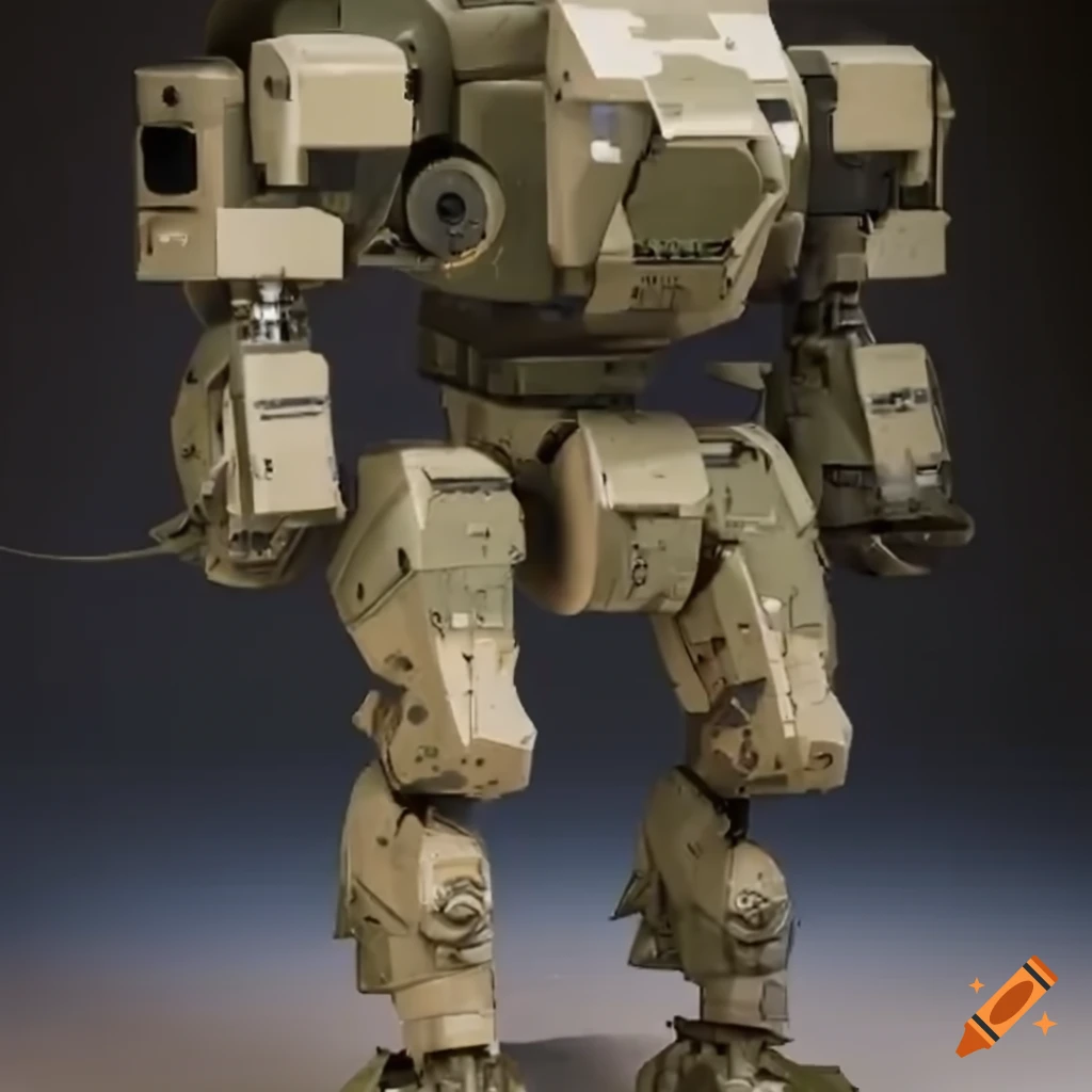 Mech inspired by front mission in ocean setting
