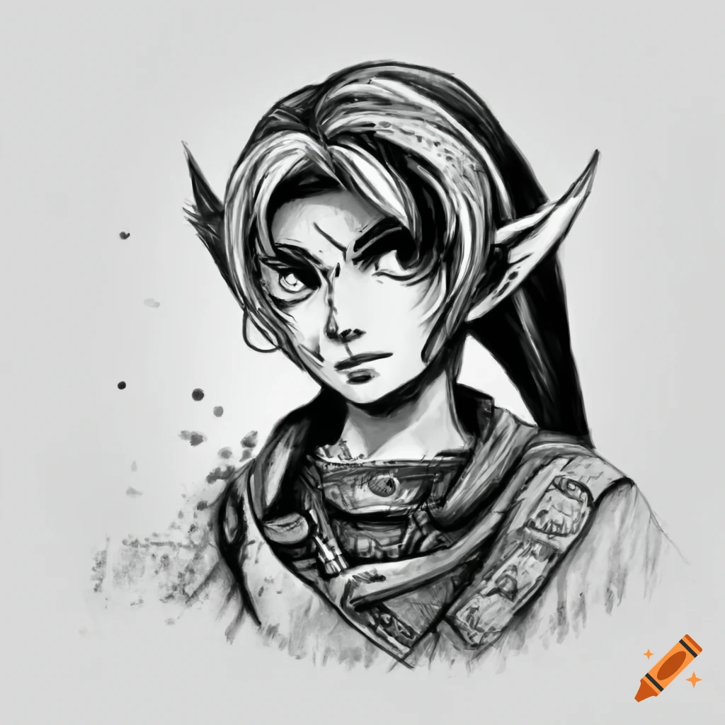 Comic book style drawing of link from tears of the kingdom