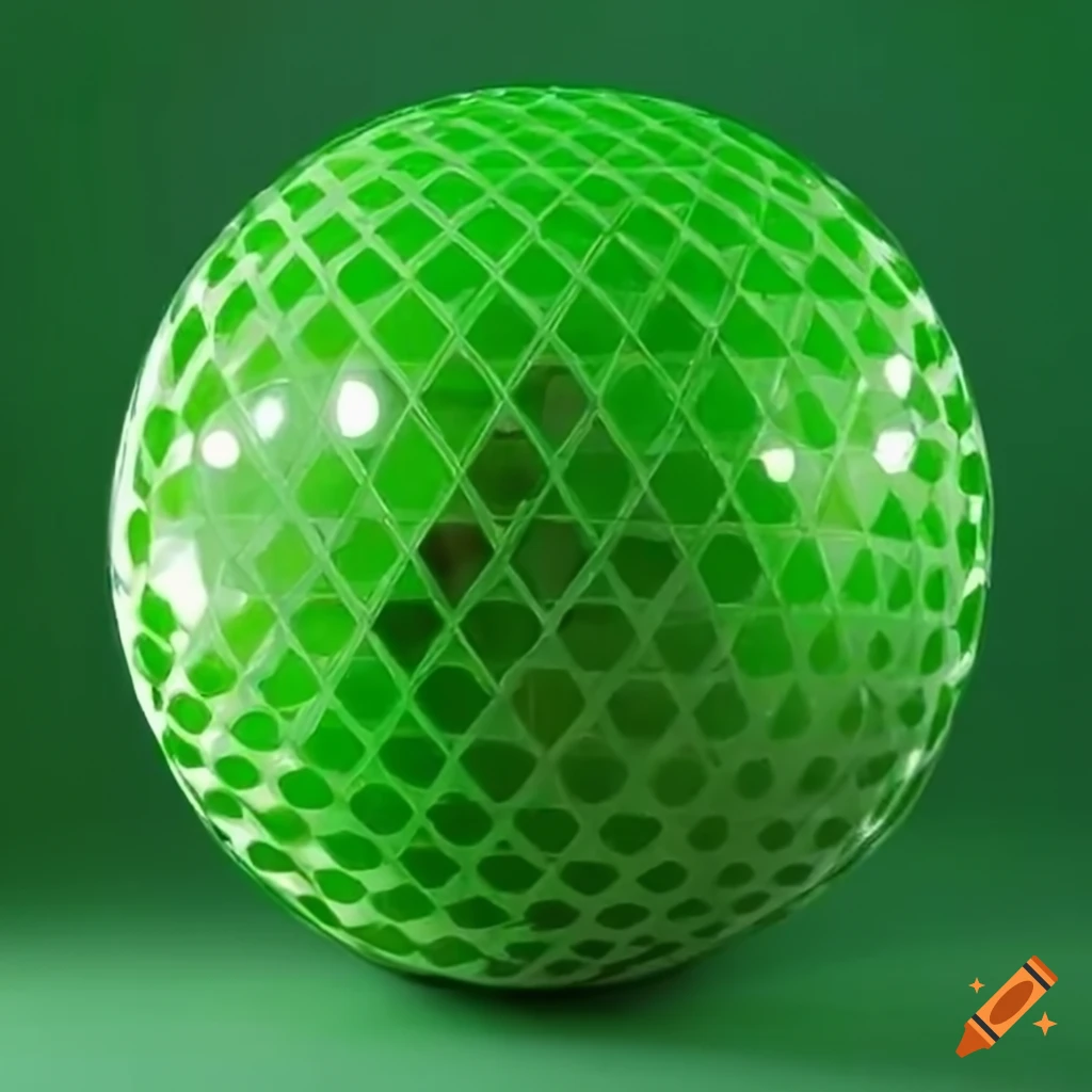 Green checkered ball