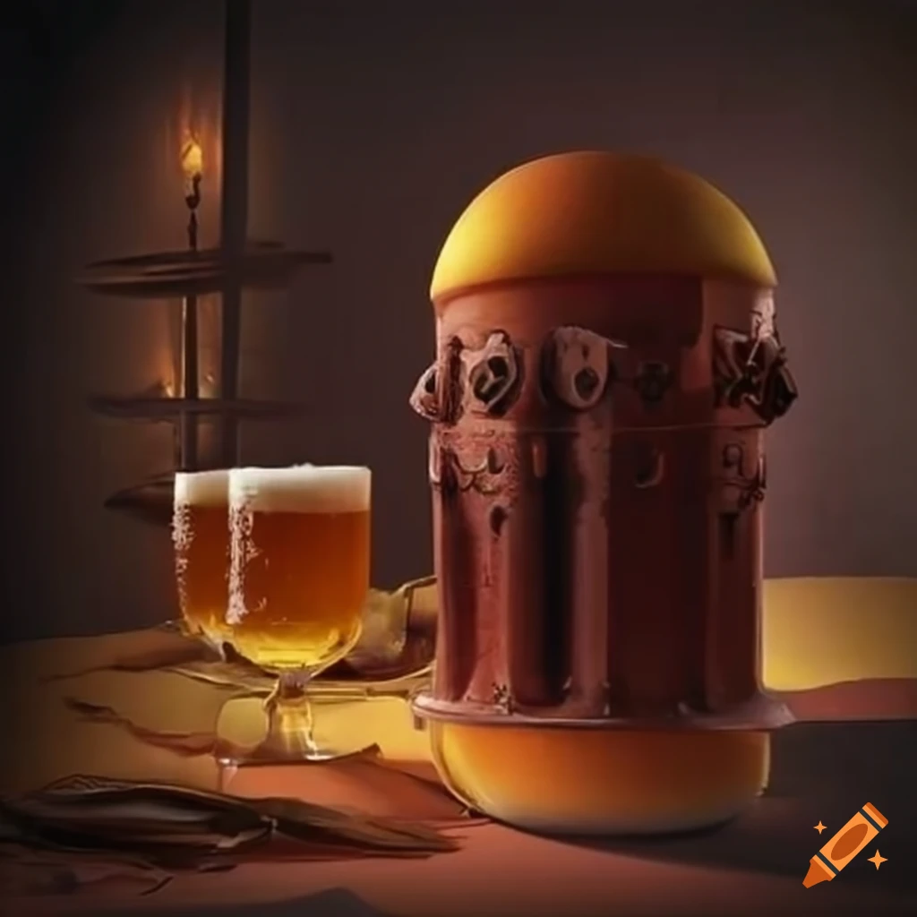 Fantasy castle brewing beer