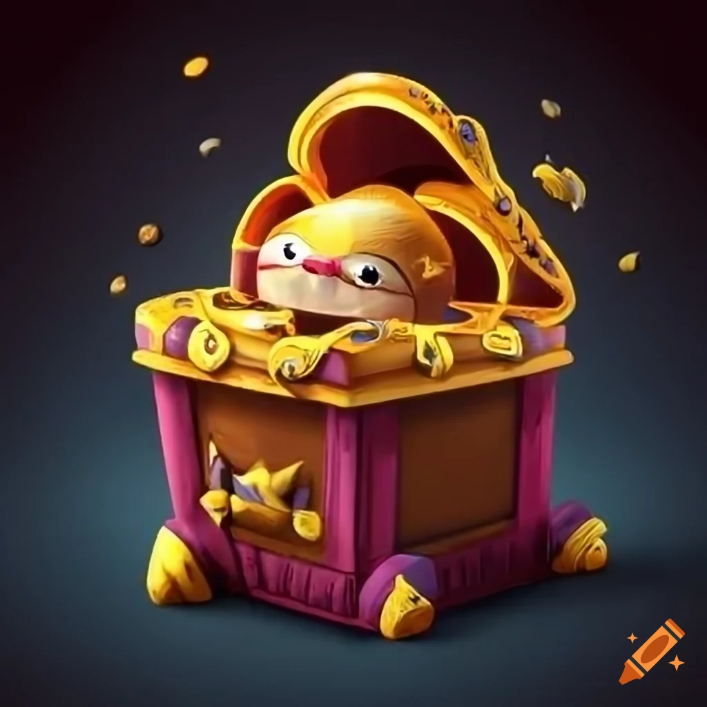 Image of a cute treasure box mimic