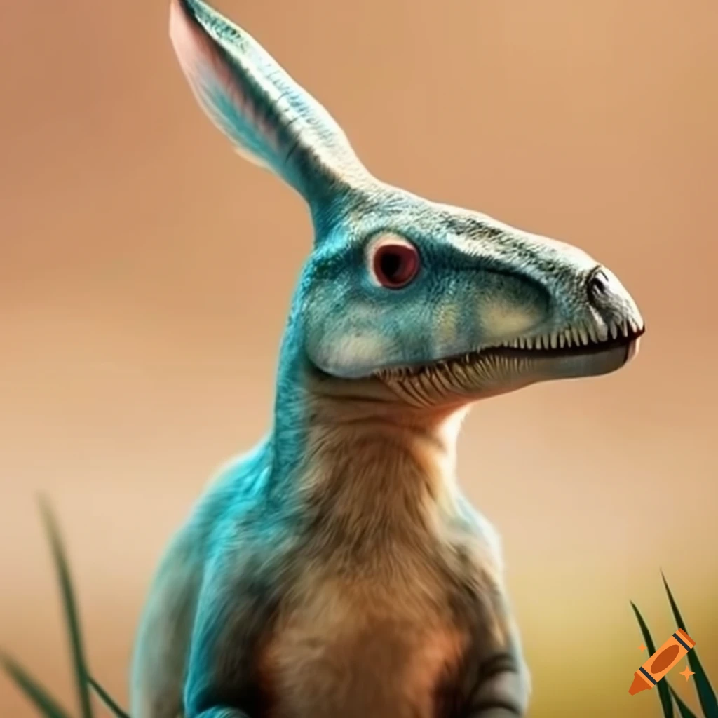 Cartoon illustration of a rabbit dinosaur