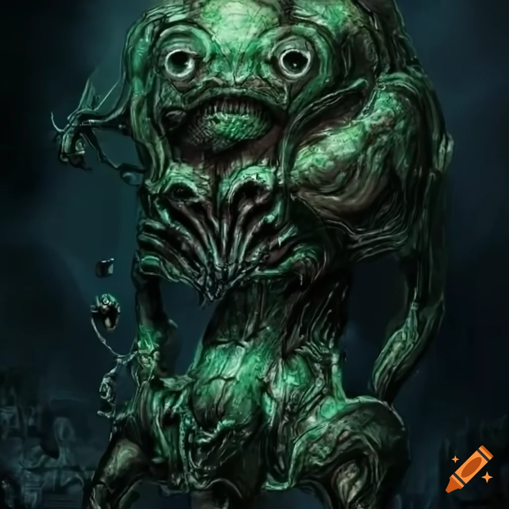 Creepy alien in a 2D Metroid game on Craiyon