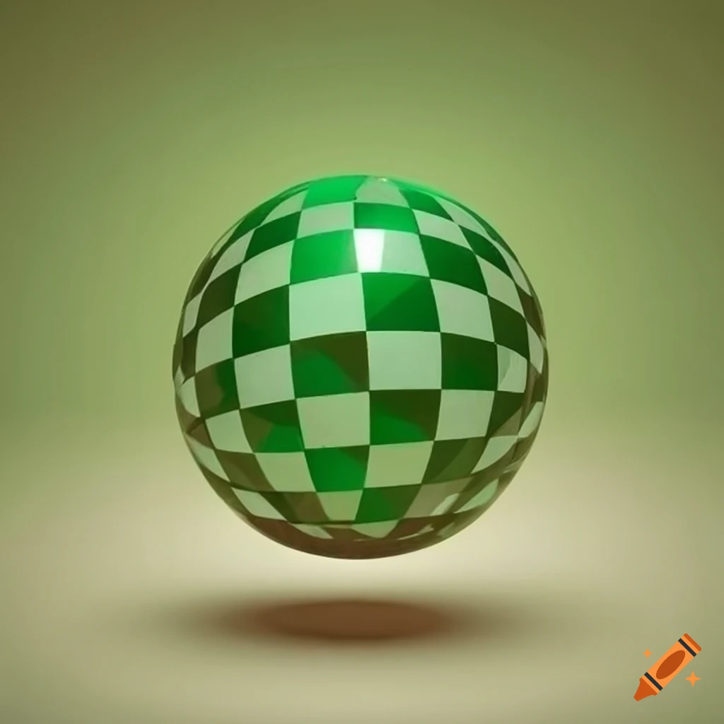 Green checkered ball