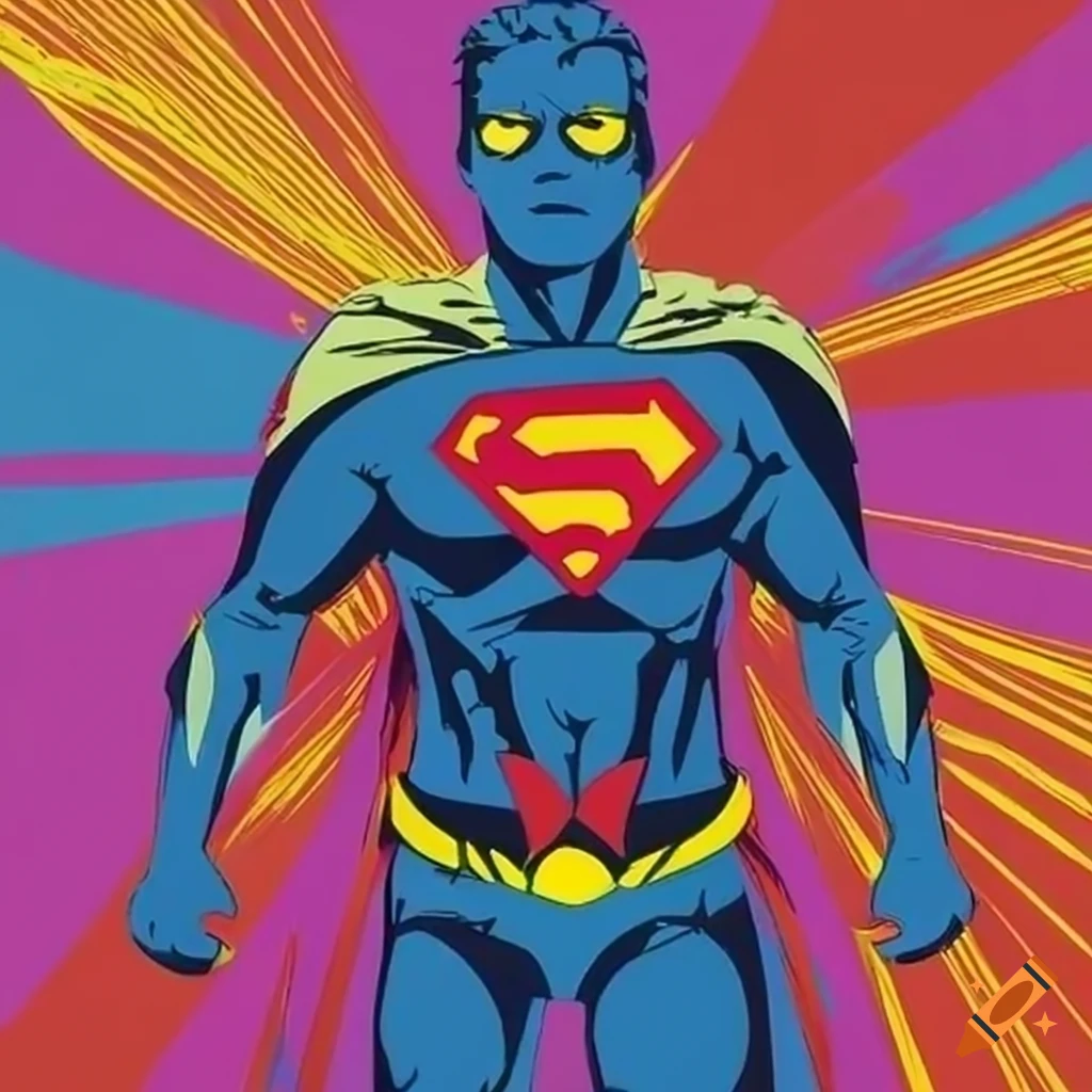 Pop art superhero illustration