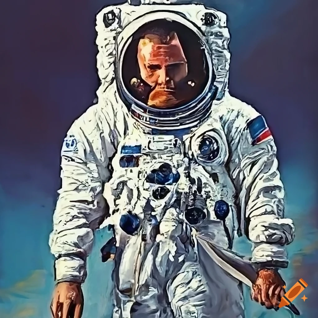Artistic portrait of neil armstrong