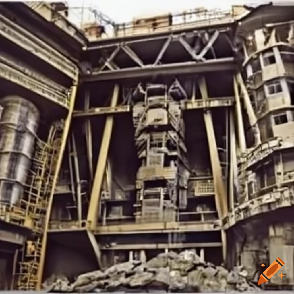Image of an industrial mining megastructure