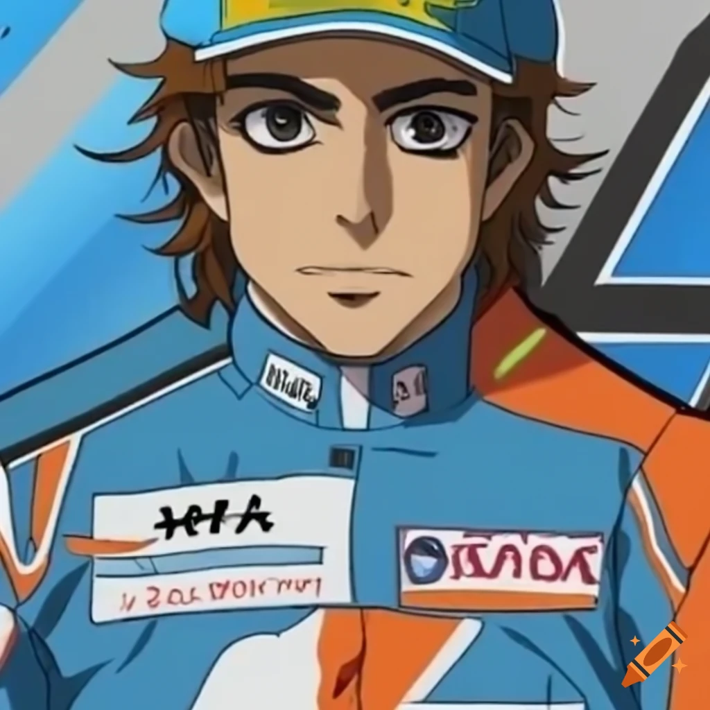 Fernando alonso anime character on Craiyon