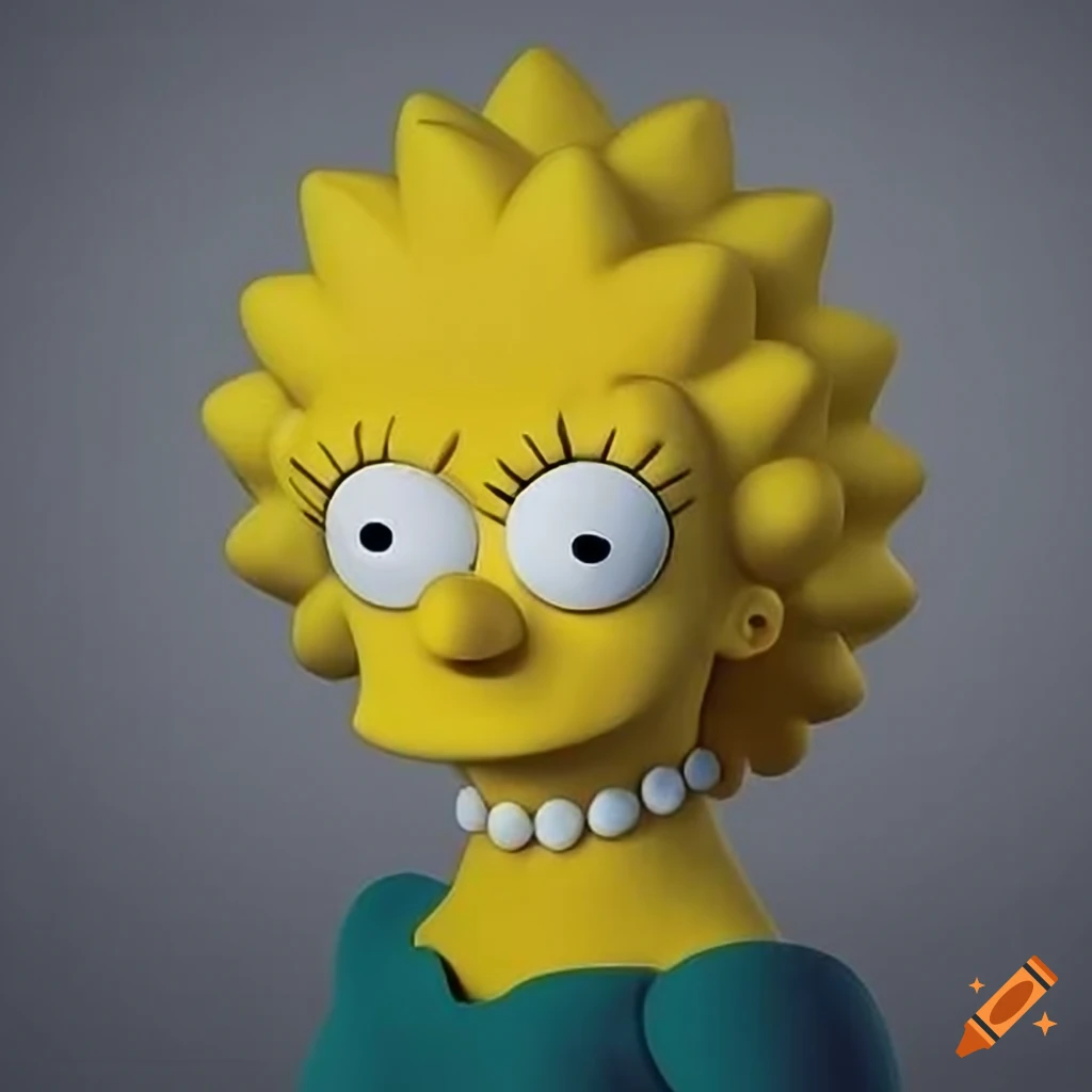 Realistic portrait of lisa simpson as marge simpson on Craiyon