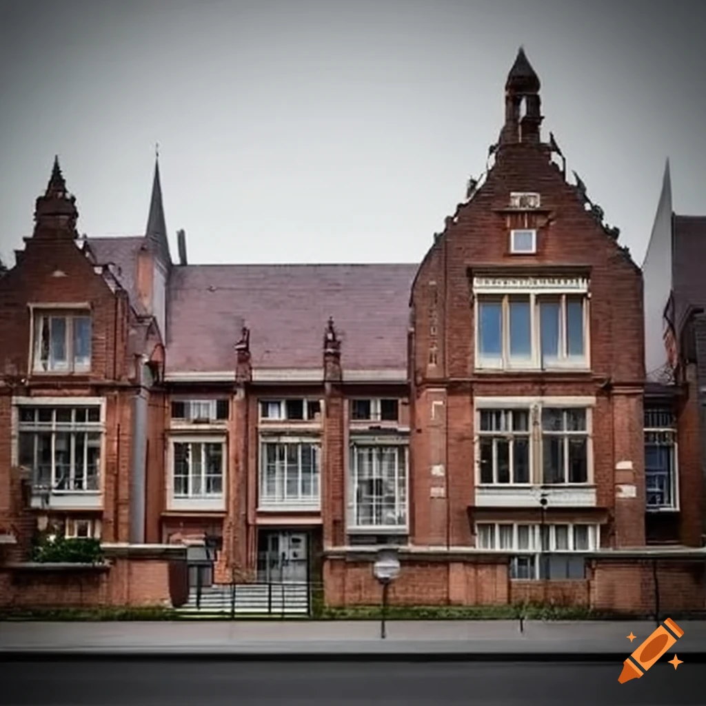 Front view of a fancy academy